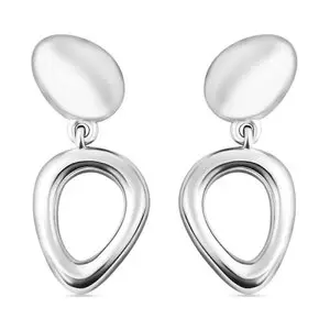 LUCY QUARTERMAINE Volcan Stud Drop Earrings - Silver