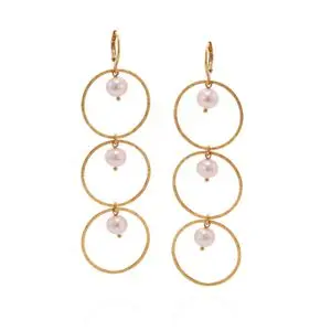 JAREDJAMIN Pearl Dangle Earrings - Gold