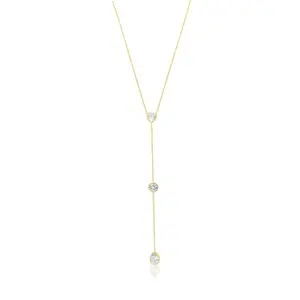 SHYMI Fancy Shape Lariat Necklace - Gold