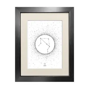EMILY CARTER Libra Star Sign' Fine Art Print A5 - Black