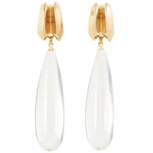 CASTLECLIFF Teardrop Dangle Earrings - Gold
