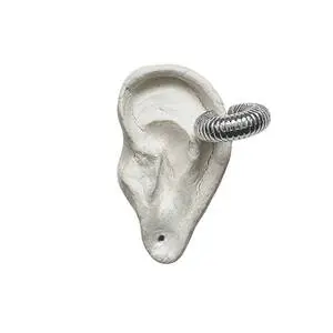 LONDON ATELIER BYPRODUCT C-shaped Clip On Hoop Earrings - Silver