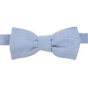 LE COLONEL Arctic Italian Wool Bow Tie - Blue