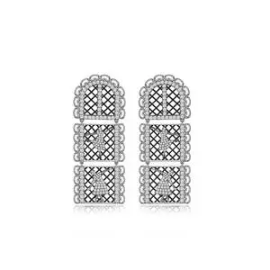 RETRO CHIC Royal Ballet Collection Doll Earrings - Silver