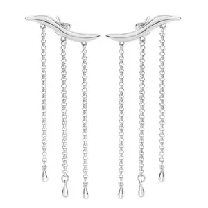 LUCY QUARTERMAINE Waterfall Drop Earrings - Silver
