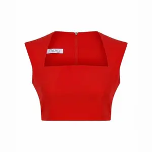 MAAN ISTANBUL Square Neckline Bustier - Red