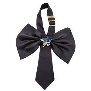 NANDANIE Black Jenny Bow-brooch Edition With Midnight Sapphire Spray - Blue