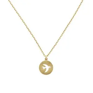 Zoë & Morgan Moonbird Pendant Necklace - Gold