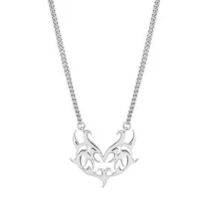 POTOSKA Sculptural Heart Pendant Necklace - Silver