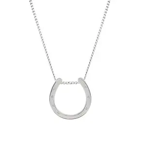 KATIE MULLALLY Horseshoe Pendant Necklace - Silver