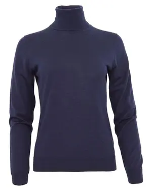 LORDS OF HARLECH Rona Turtleneck Sweater - Blue