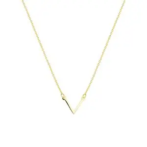SPERO LONDON Sterling Silver Wishbone Necklace - Gold