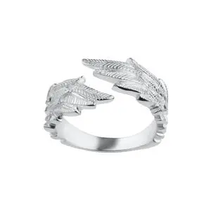 LILY CHARMED Sterling Angel Wing Hug Ring - Silver