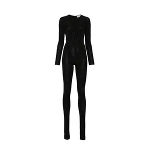 NISSA Embellished Jumpsuit - Black