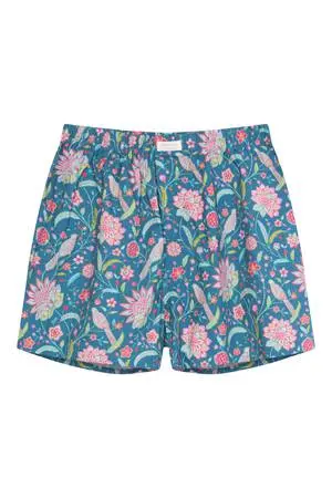 NOLOGO-CHIC Birdy Print Boxers Boxer Short Cotton Deep-sea - Blue