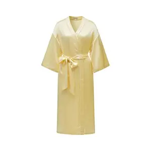 Not Just Pajama Timeless Collection Silk Robe Corn - Yellow