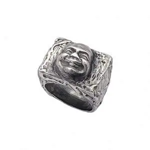 MOCA JEWELLERY Buddha Signet Ring - Silver