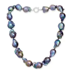 PEARLS OF THE ORIENT ONLINE Cultured Freshwater Baroque Pearl Necklace - Black