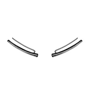 SALLY SKOUFIS Alchemy Ear Climber In Premium Rhodium - Black
