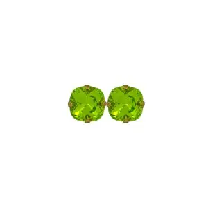 VICKISARGE Stud Earrings In Gold Green