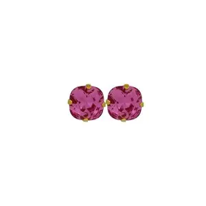 VICKISARGE Stud Earrings In Gold Pink