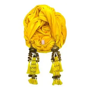 JULIA CLANCEY Sunshine Dream Tassel Turban - Yellow