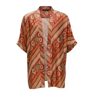 ORIGIN OF HEARTS Imai Kimono Shirt - Red