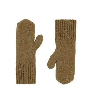 ALPACA LOCA Knitted Alpaca Mittens - Brown