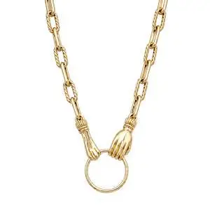 UNLEASH CPH Connection Necklace With Sculptural Hand And Paw Motif - Gold