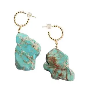 TAYLOR REESE Beaded Jasper Huggie Earrings