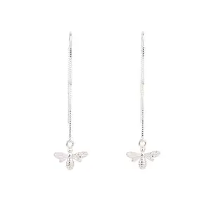 Oana Savu Sterling Bee Dangle Earrings - Silver