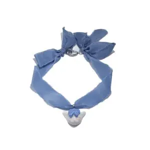 H2 STUDIO Angry Puss Silk Necklace - Blue