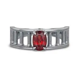 AZURA JEWELRY NEW YORK Parthenon Ring Gold Vermeil - Black