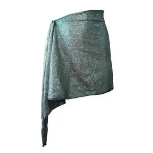 FORMULA S7 Shimmer Asymmetric High Slit Mini Skirt