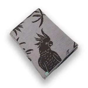 OTTO & SPIKE Neutrals Lightweight Wool Blankets Hello Cocky Hickory Small - Brown