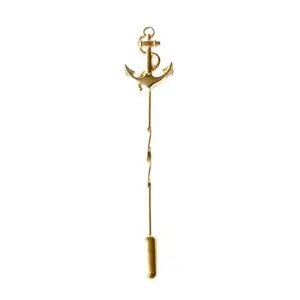 LEE RENEE Anchor Twist Tie Pin - Gold