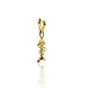 FRENVYRN Mars 18k Vermeil Reversible Fish Bone Huggie Earring - Gold