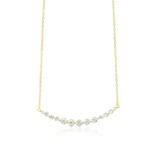 SHYMI Graduated Floating Stone Necklace - Gold