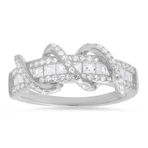 KYLIE HARPER Sterling Twist Band Ring - Silver