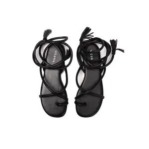 VICSON Leather Strappy Flats