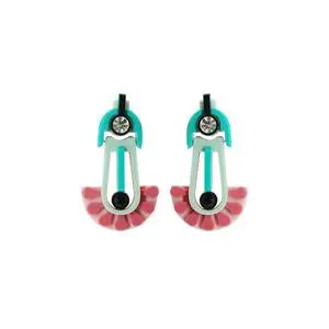 GISSA BICALHO Handmade Acrylic Dangle Earrings - Pink