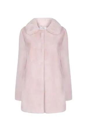 ISSY LONDON Lola Luxe Vegan Faux Fur Coat - Pink