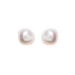 ORA PEARLS 9ct Baroque Pearl Stud Earrings - Gold
