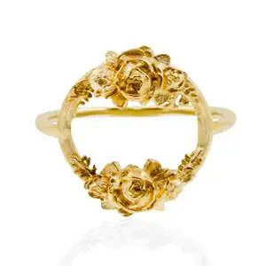 LEE RENEE Rose Halo Ring - Gold