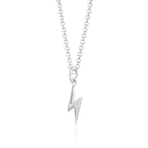 SCREAM PRETTY Lightning Bolt Charm Necklace - Silver