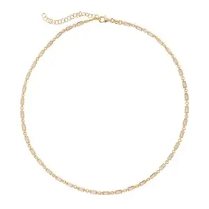 LYA SOUL JEWELRY Solea Zircon Stone Choker Necklace - Gold