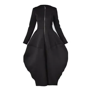METAMORPHOZA Long Zip-up Neoprene Dress