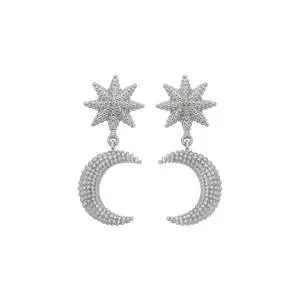 ZOË & MORGAN Moonlight Dangle Earrings - Silver