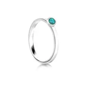 THE JEWELLERY STORE LONDON Sterling Silver Ring With Turquoise Gemstone - Silver/blue