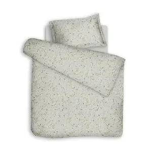 DECOFLUX HOME Sateen Bed Linen Set Herbary Light - Grey